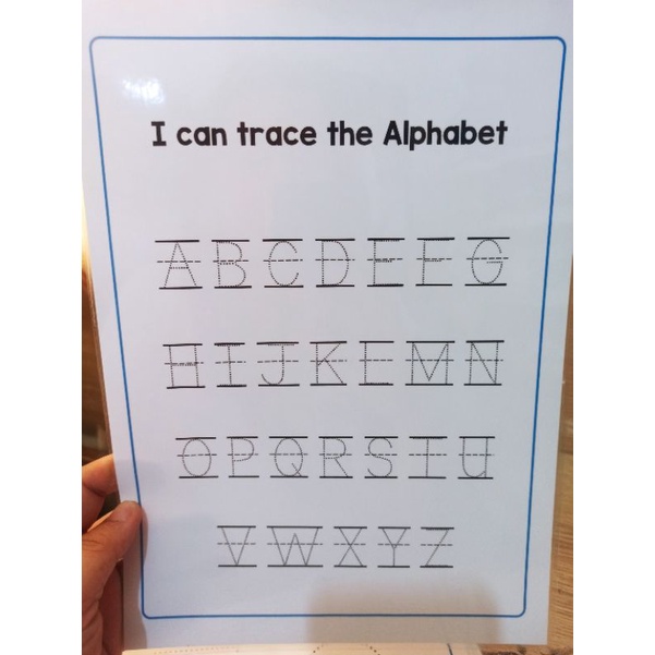 Laminated I can trace the alphabet Chart A4 size | Shopee Philippines