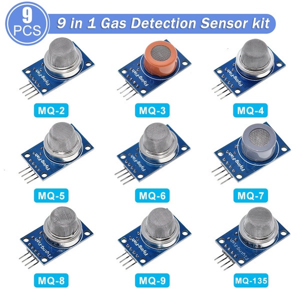 LAFVIN Mq Gas Detection Sensor Module Mq-2 Mq-3 Mq-4 Mq-5 Mq-6 Mq-7 Mq ...