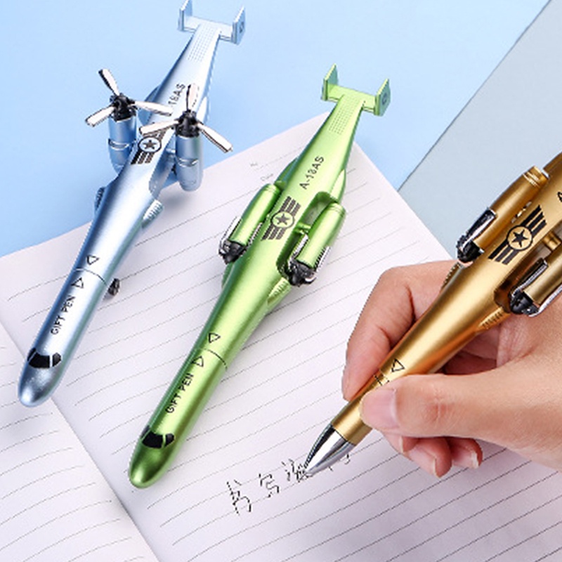 Creative Helicopter Airplane Shape Gel Pen 0.5mm Student Writing Office ...