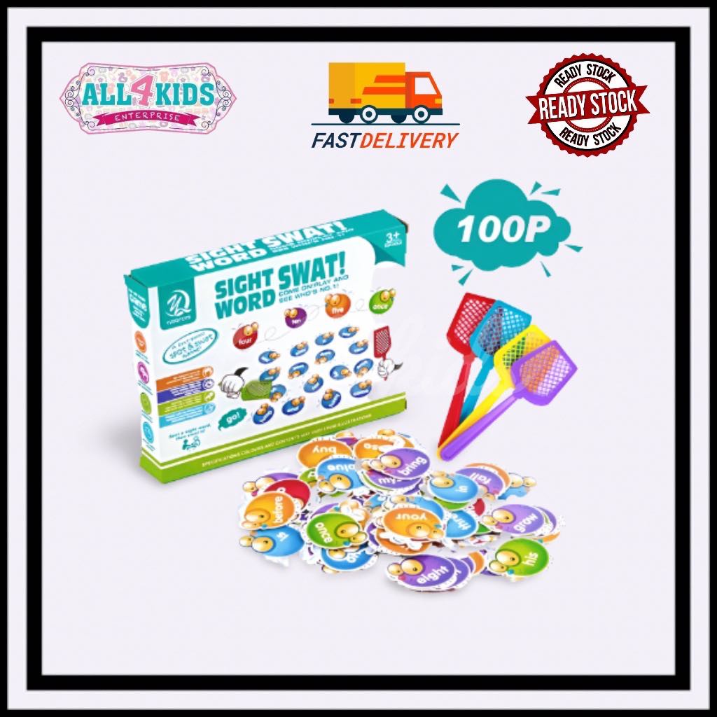 Sight Word Swat! A fast-paced spot and swat game Learning game | Shopee ...