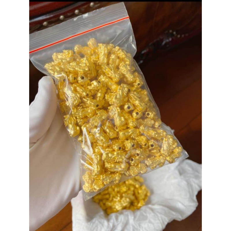 18k Hongkong Gold Piyao in Aquamarine Stones | Shopee Philippines