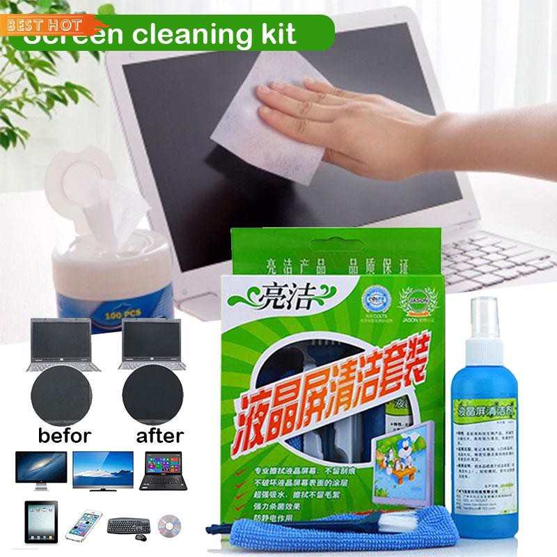 Professional LCD Screen Cleaner Wipe Spray Anti-Static function COD ...