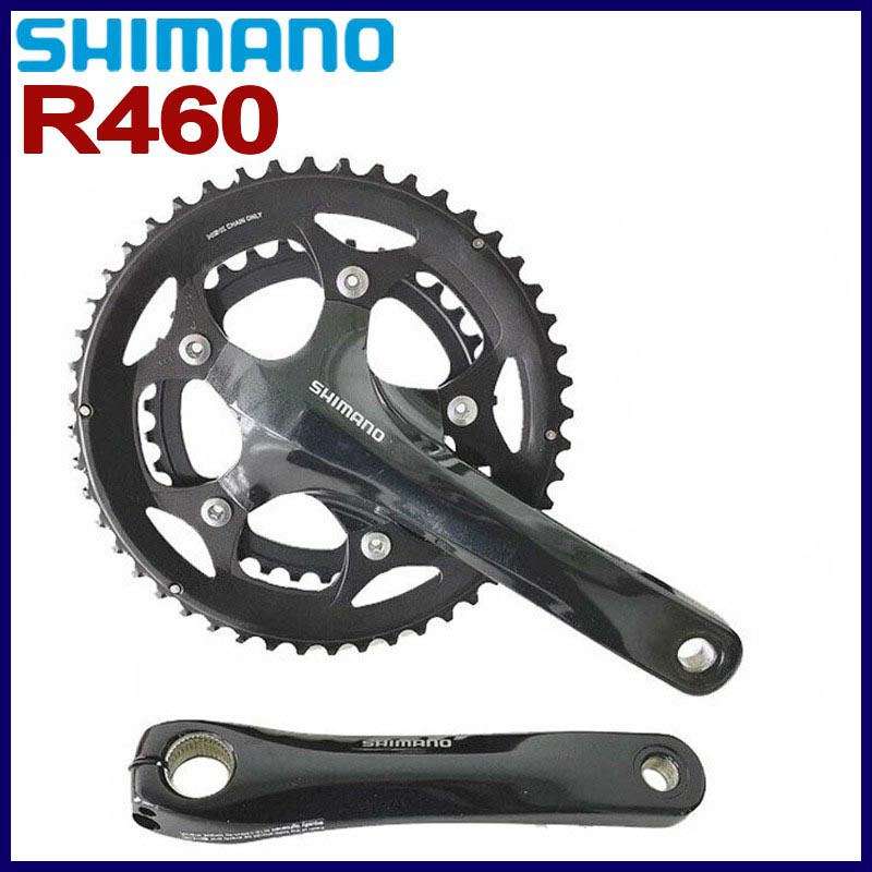SHIMANO FC-R460 Crankset 2x10 Speed Road Bike 170mm 175mm 48-34T ...