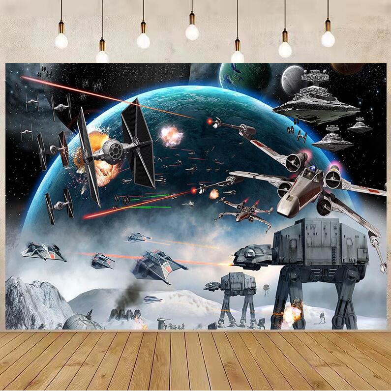 5X3ft Star Wars Spaceship Backdrop for Kids Birthday Photography ...