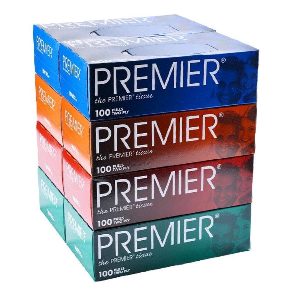 Premier Tissue Box 4 Box PREMIER Facial Tissue Pack (80/100/200 pulls ...