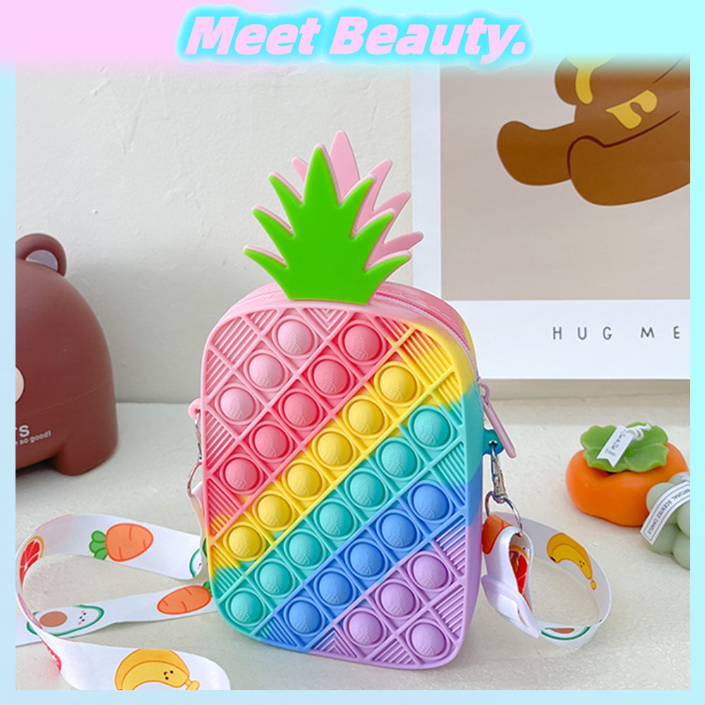 Big Size Pop It Fidget Toy Crossbody Bags for Women Girls Kids Dimple ...