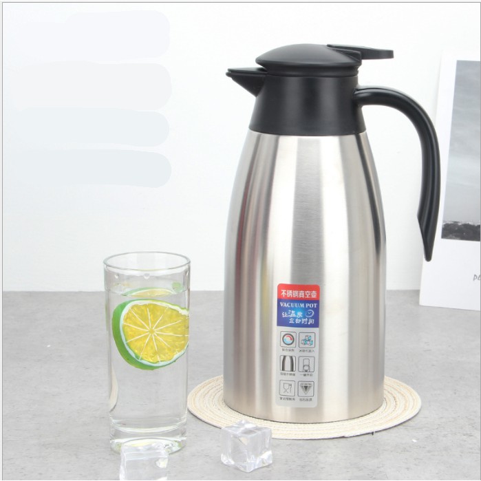 Stainless Steel 2L Thermal Flask Vacuum Insulated Water Pot Coffee Tea Milk Jug Thermal Pitcher ...