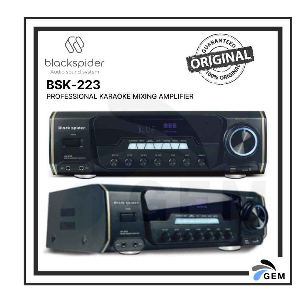 BLACK SPIDER Professional Karaoke Mixing Amplifier (BSK-223) | Shopee ...