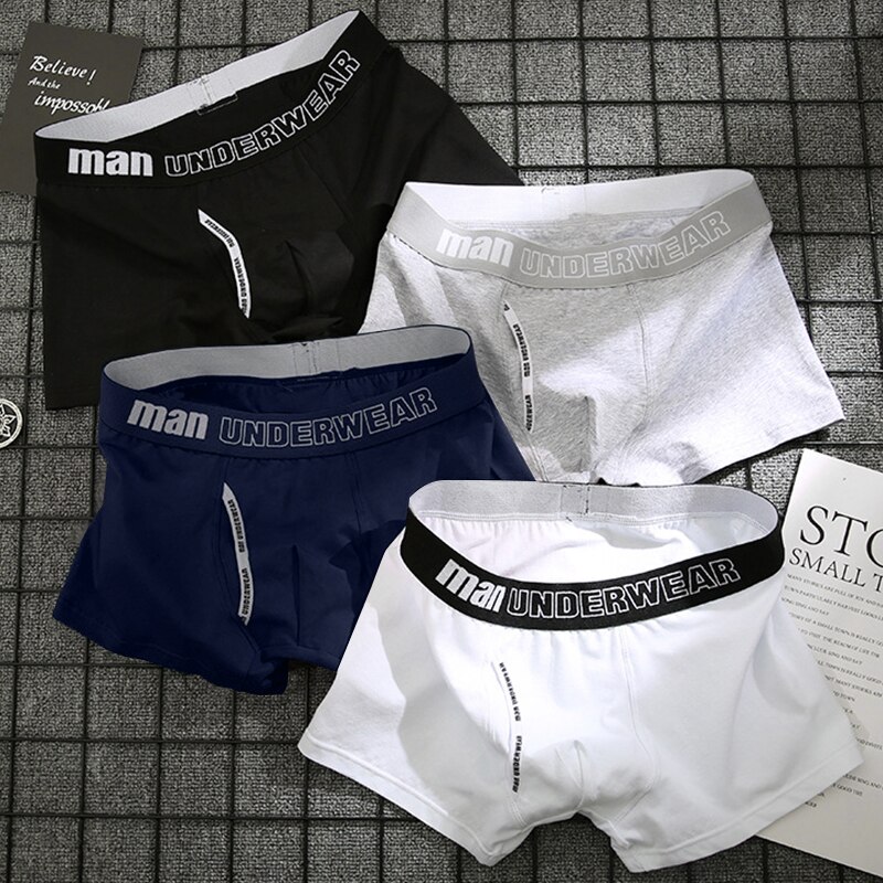 ECMLN Men's Innerwear Comfortable Solid Color Boxer For Man Underpant ...