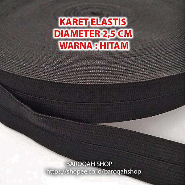 Elastic Rubber Split Webbing Rope Fold 2.5cm RETAIL/METERAN | Shopee ...