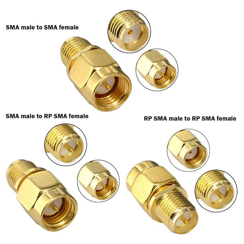 15 Type RF Antenna Adapter Kit SMA Connector SMA Male Female | Shopee ...