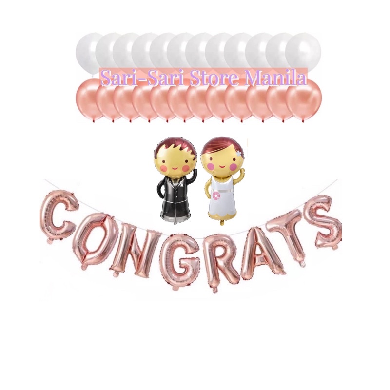 Congrats bride and groom to be bridal shower wedding decorations ...