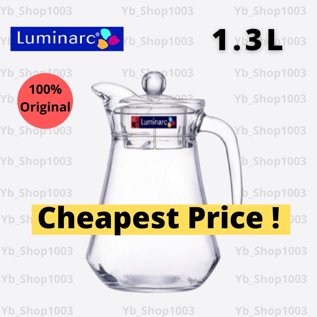 - Luminarc Arc Glass Jug (with Lid) 1.3L - Jag Kaca Water Teko | Shopee Philippines