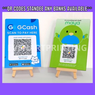 G-cash QR Code Standee Scan to Pay on Sintra Board with Back Stand/Flat ...