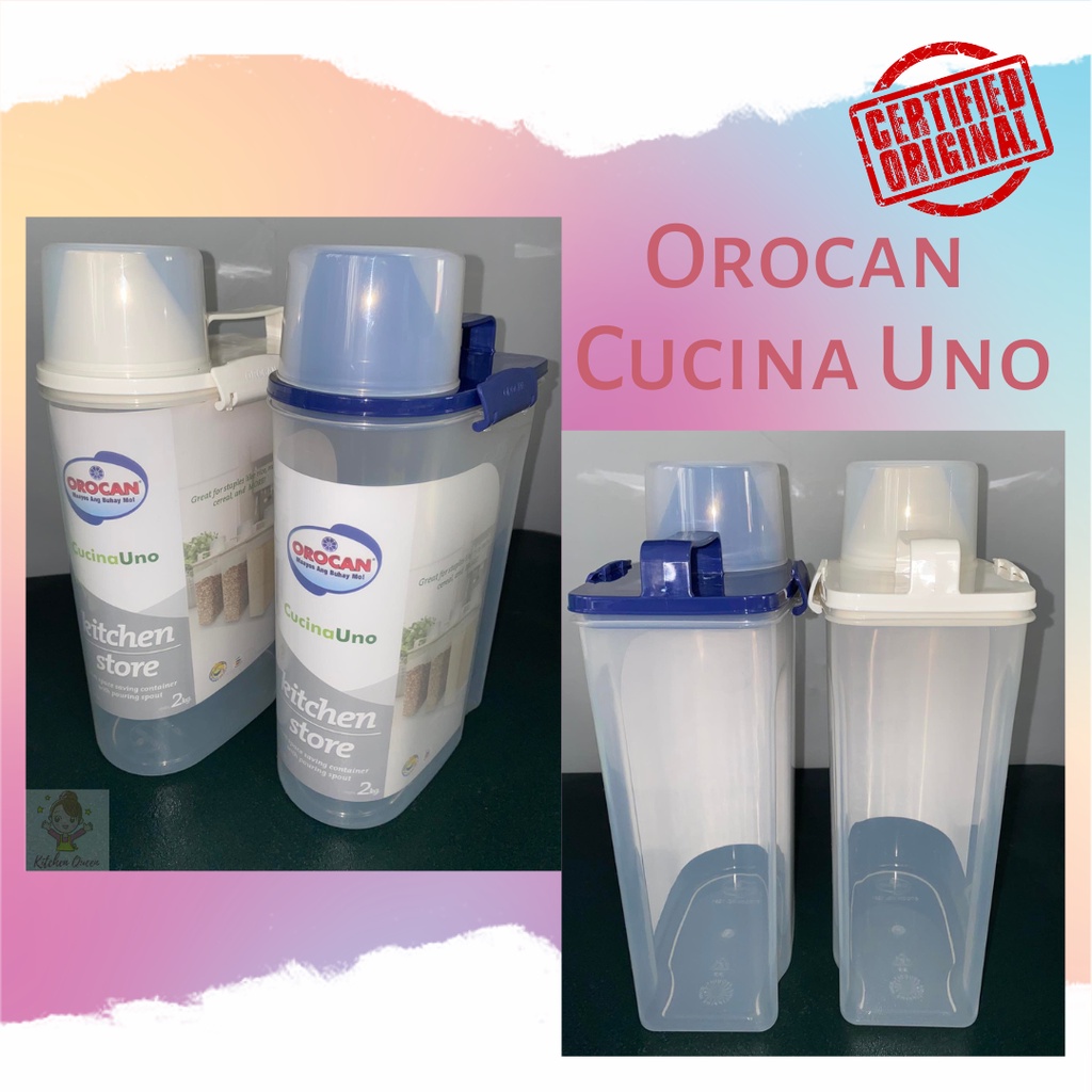 Orocan Cucina Uno Kitchen Food Storage 2kgs ( set of 3pcs) | Shopee ...
