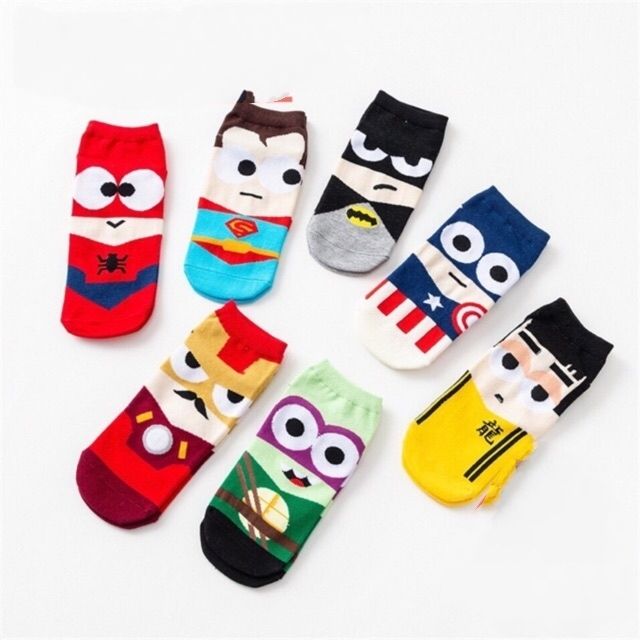 COD - ICONIC CHARACTER SOCKS ASSORTED ( 12 PAIRS ) | Shopee Philippines
