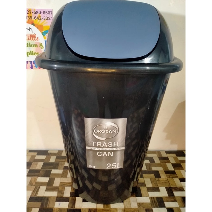 Trash Bin Basurahan 25Liters OROCAN Swing type cover | Shopee Philippines