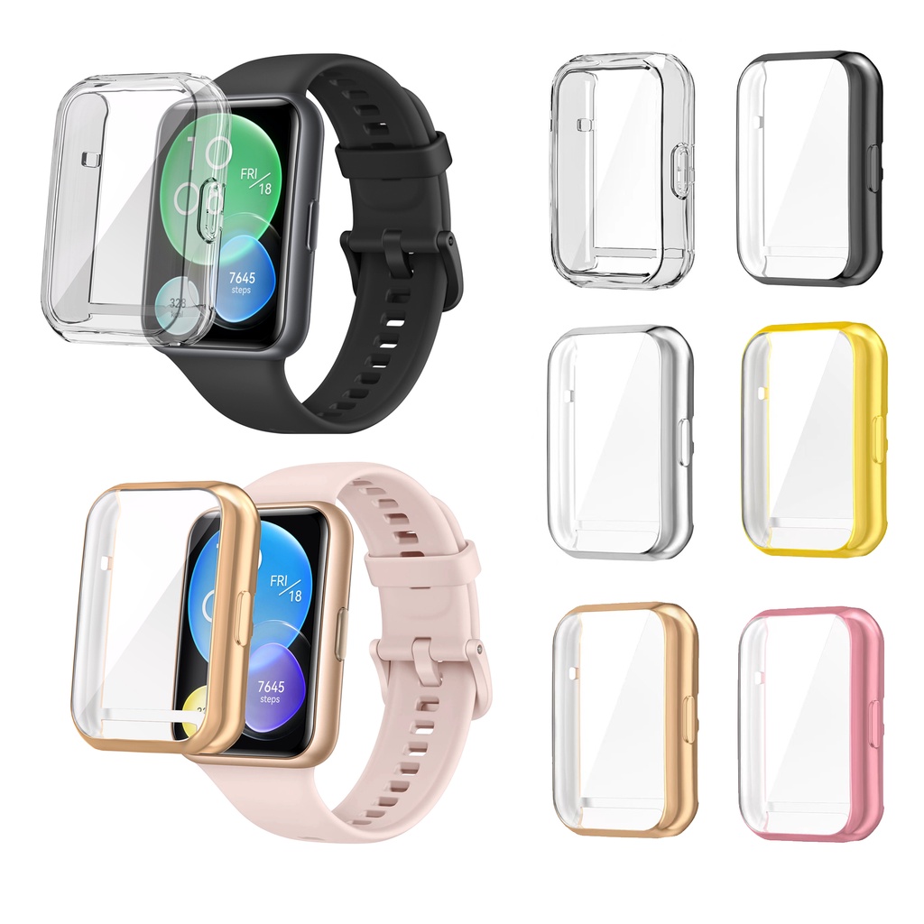 TPU Case for Huawei Watch Fit2 fit 2 smartwatch soft plated shiny Slim ...