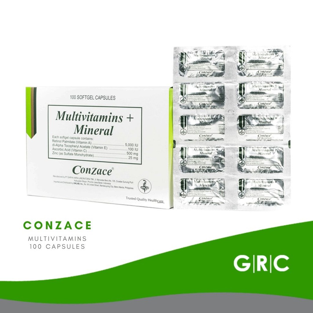 Conzace Multivitamins 100 Softgel Capsules | Shopee Philippines