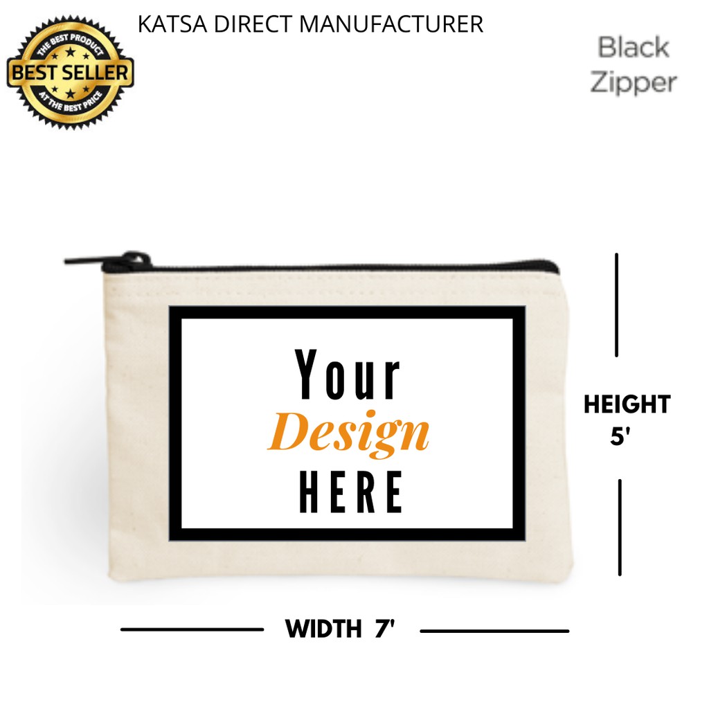 Customized Wallet Pouch Katsa Canvas High Quality | Shopee Philippines
