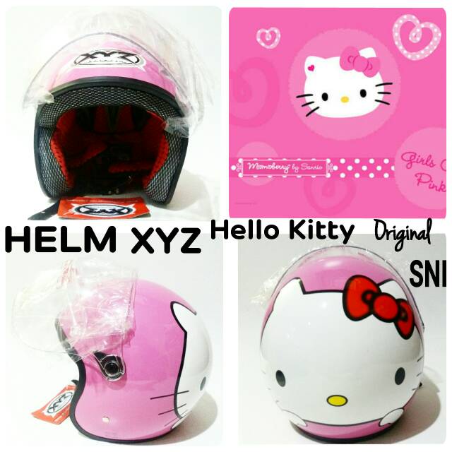 XYZ helmet Hello kitty character pink original Xyz helmet sni with the ...