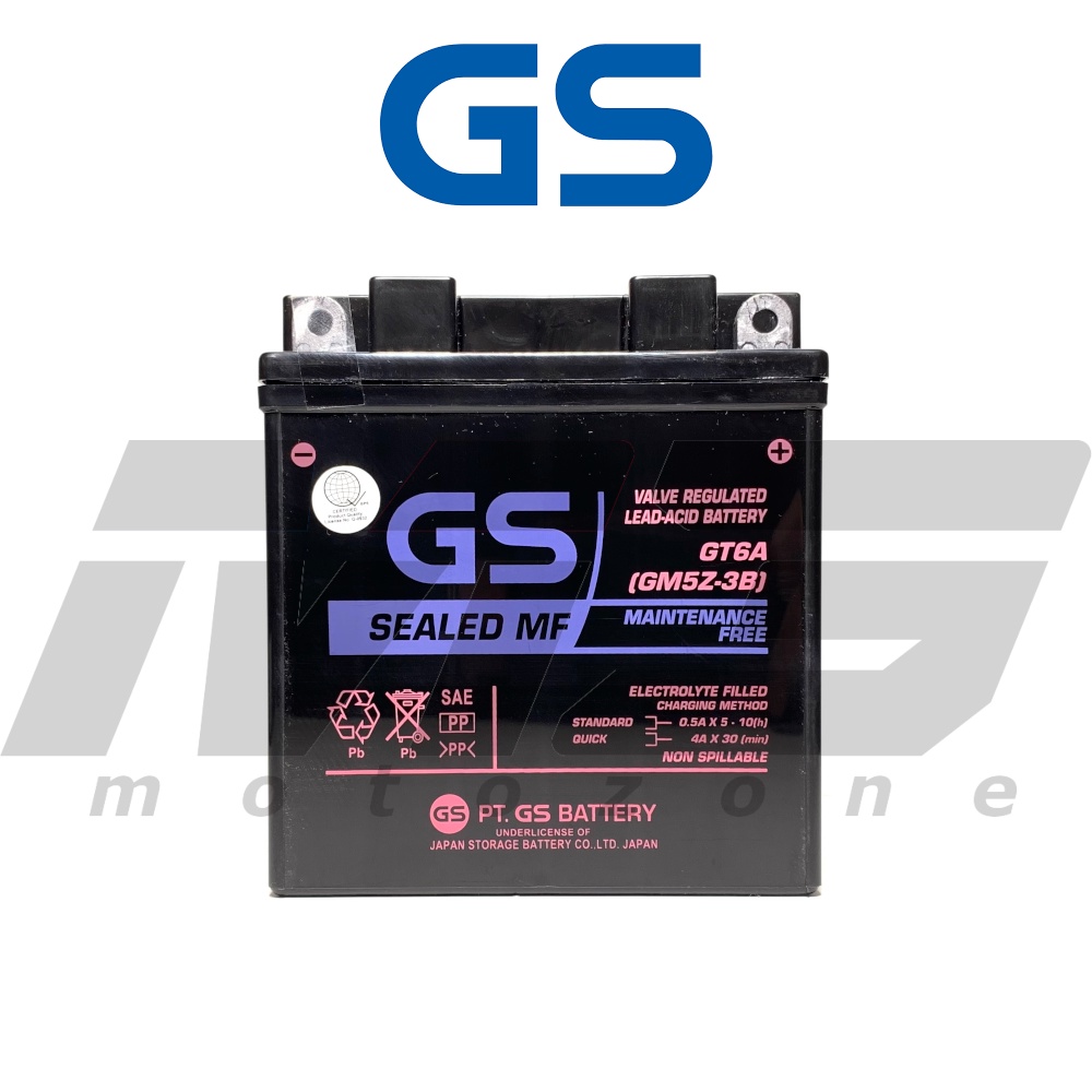 GS GT6A 5L Maintenance Free Motorcycle Battery | Shopee Philippines