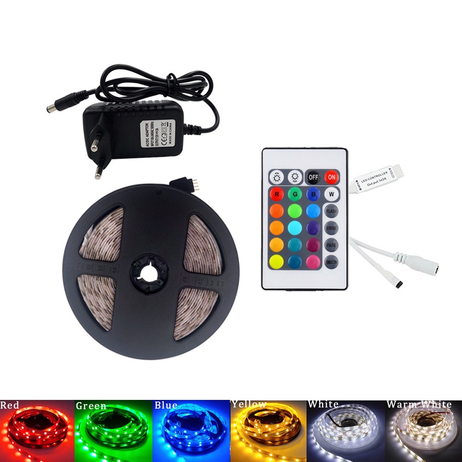 5 Meters 300 LED Decorative Neon Light Strip Single Color Tape Diode ...