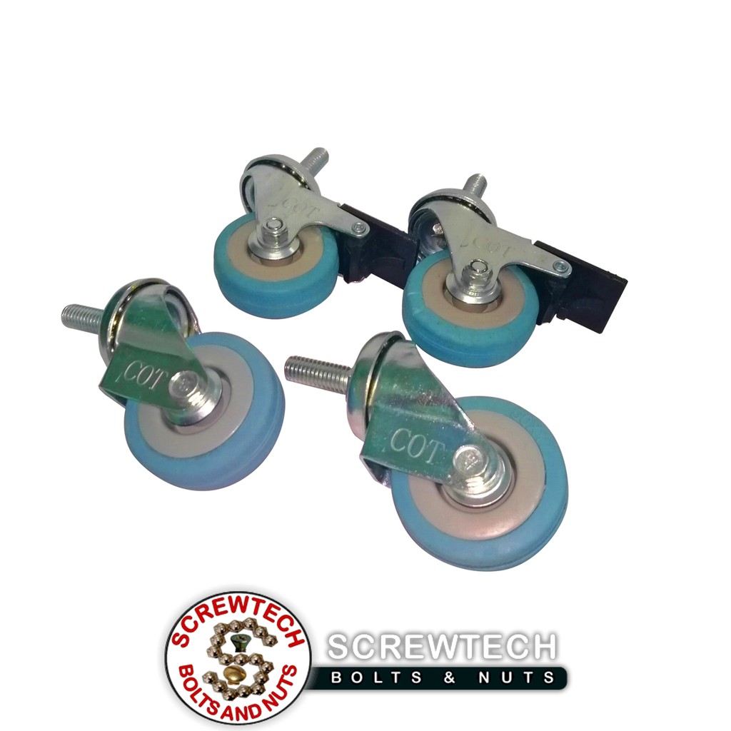 COT Rubber Caster Wheel 2" (1set) | Shopee Philippines