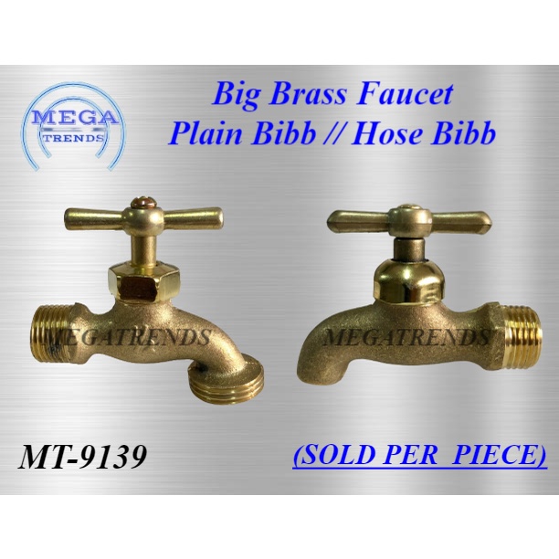 MT-9139 Big Brass Faucet Plain Bibb // Hose Bibb | Shopee Philippines