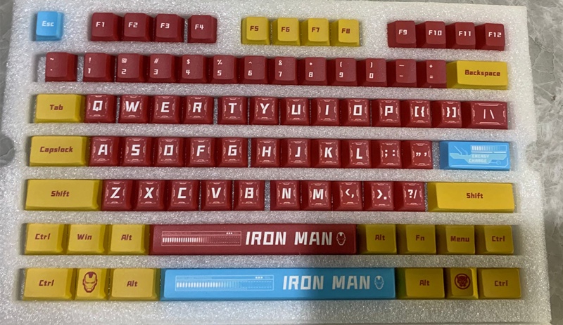 GMK iron Man keycaps, 140 Keys keycaps Cherry Profile DYE-SUB ...