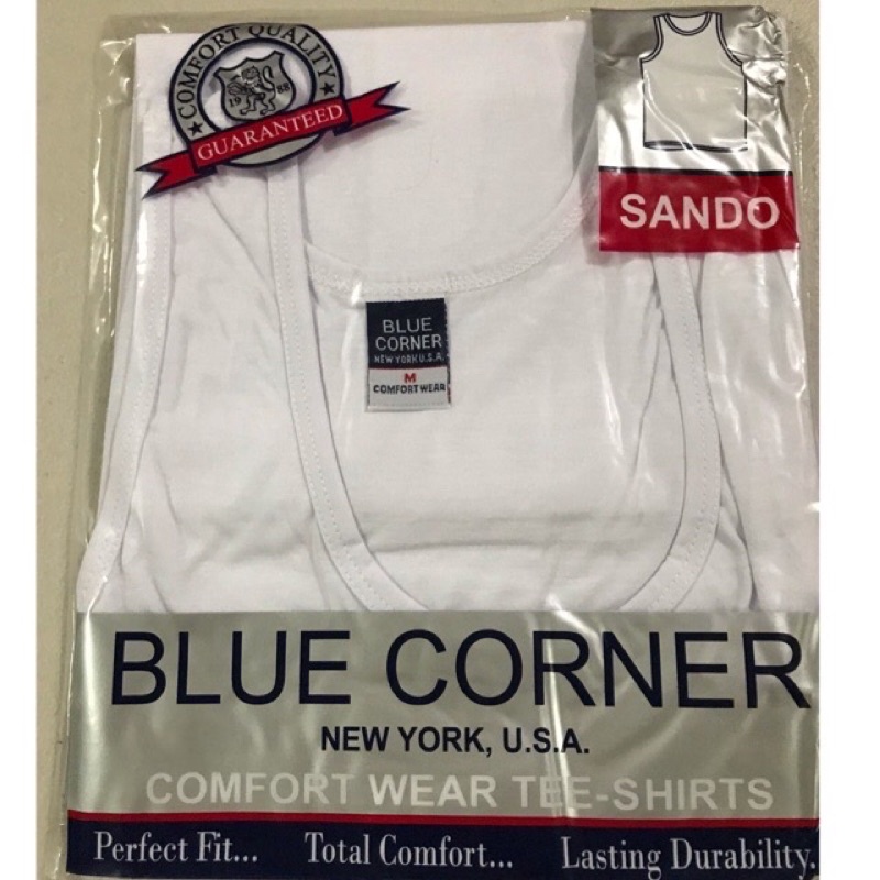 Blue corner sando for men white | Shopee Philippines