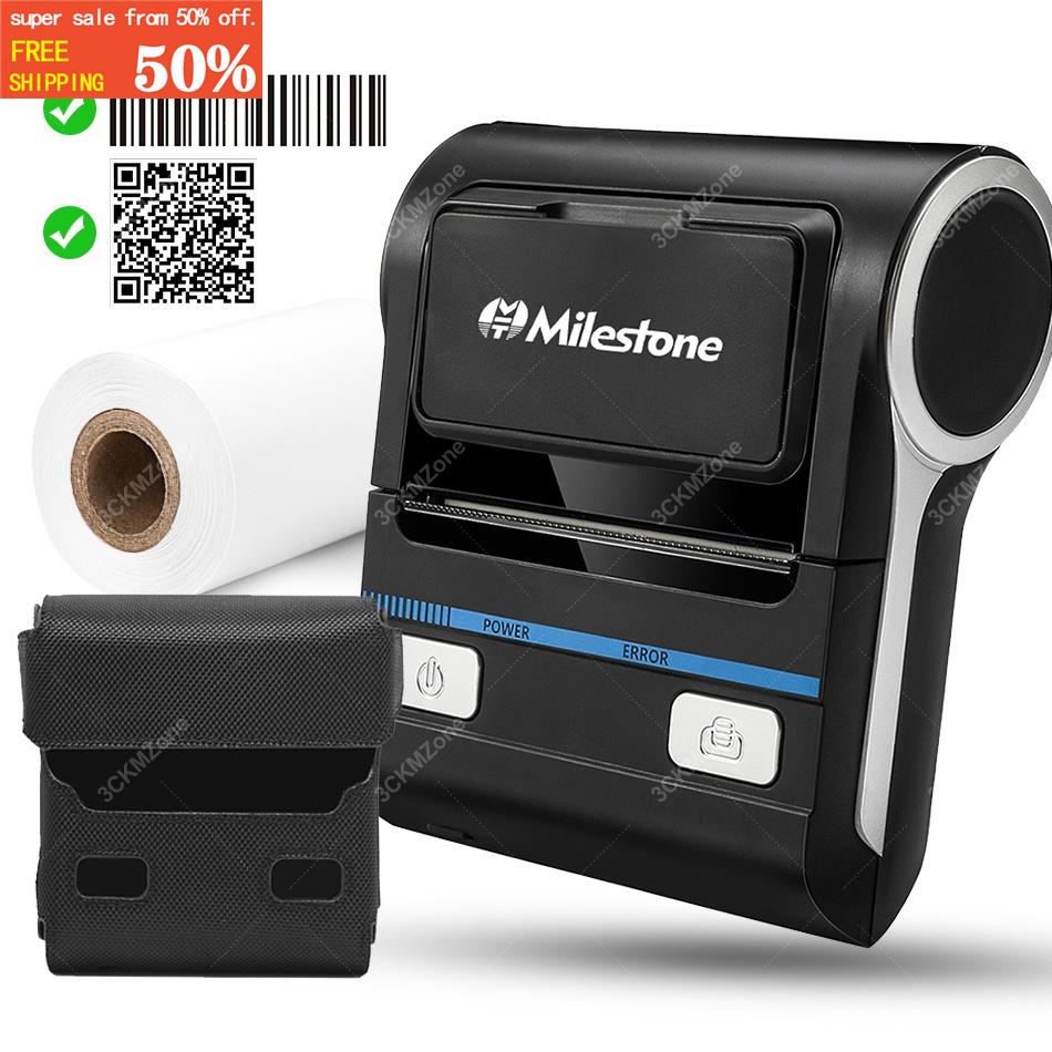 80mm Thermal Receipt Printer USB Bluetooth Mini Wireless Handhled POS ...
