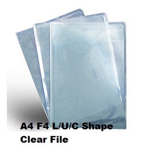 Waterproof Clear A4 Holder L / U / C Shape File (thick) | Shopee ...
