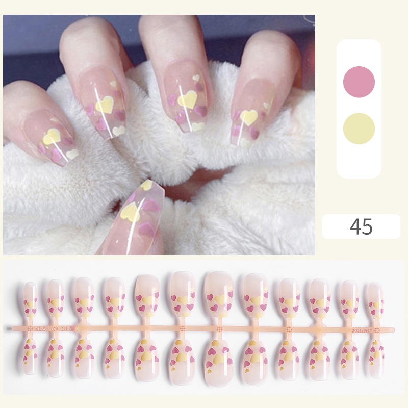 Born Pretty Ballet Press On Fake Nail Tips Set With Design Detachable ...