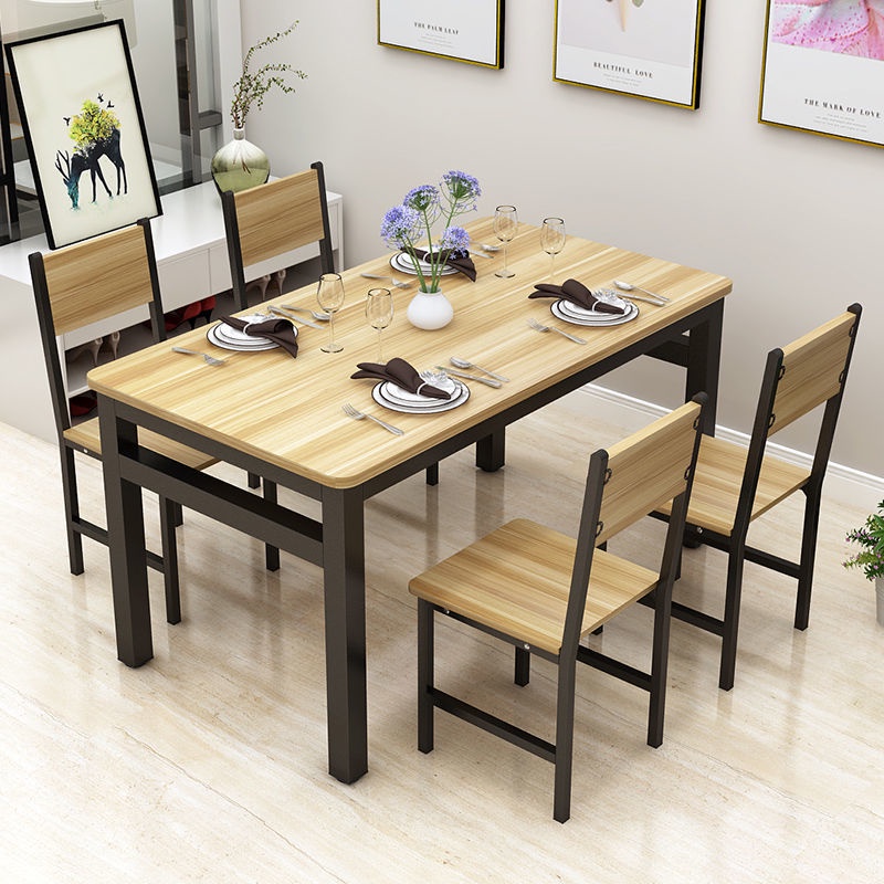 Simple Modern Household Dining Table Small Family Solid Wood Dining ...
