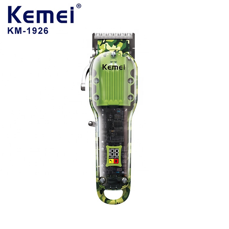Kemei KM-1926 USB Charging Professional Electric Trimmer LCD Display Rechargeable Hair Clipper ...