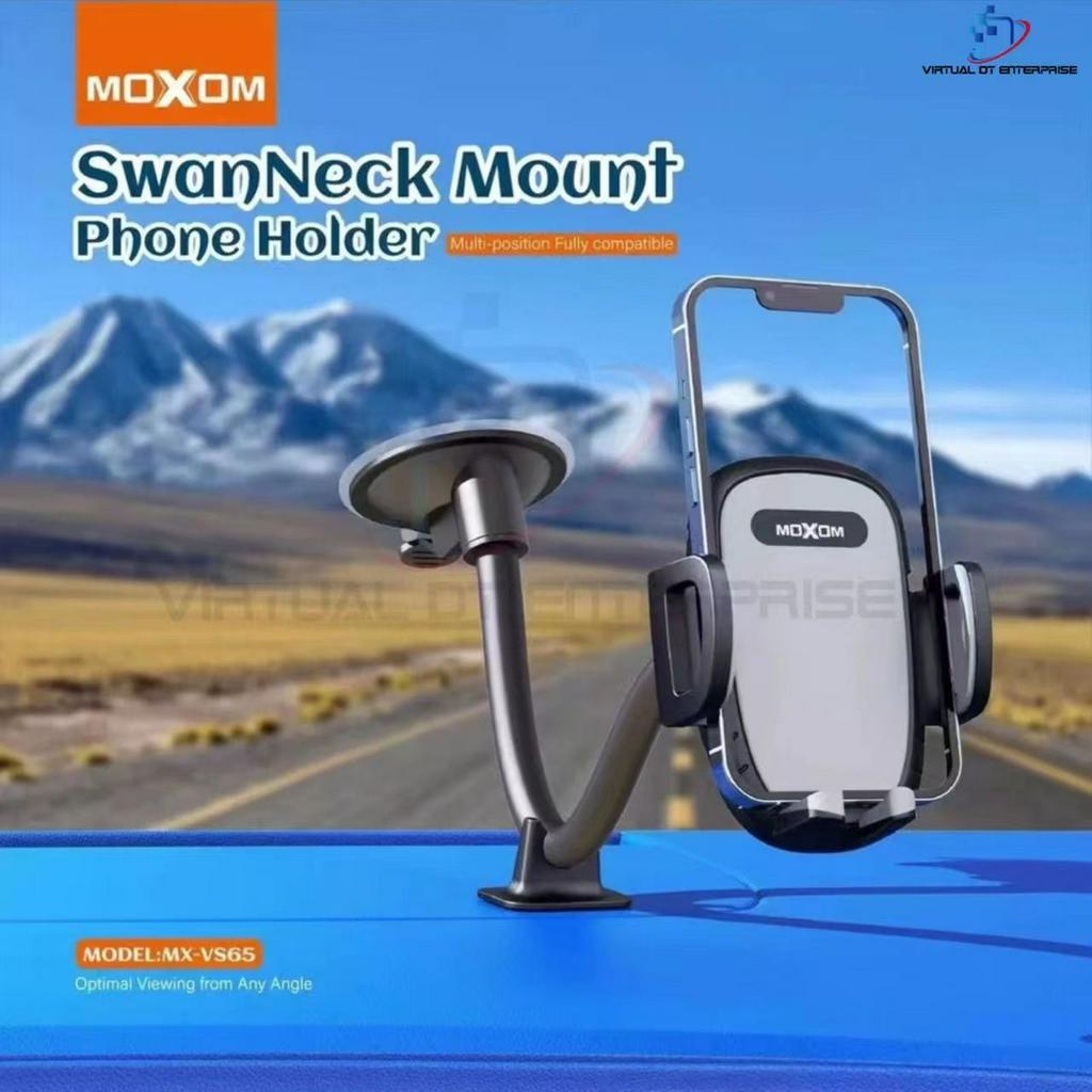 MOXOM MX-VS65 Swan Neck Mount Phone Car Holder Stand 360 Adjustable ...