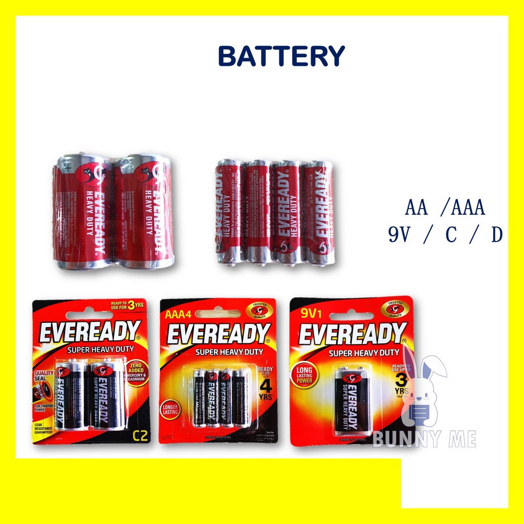 EVEREADY BATTERY SUPER HEAVY DUTY/HEAVY DU00 | Shopee Philippines