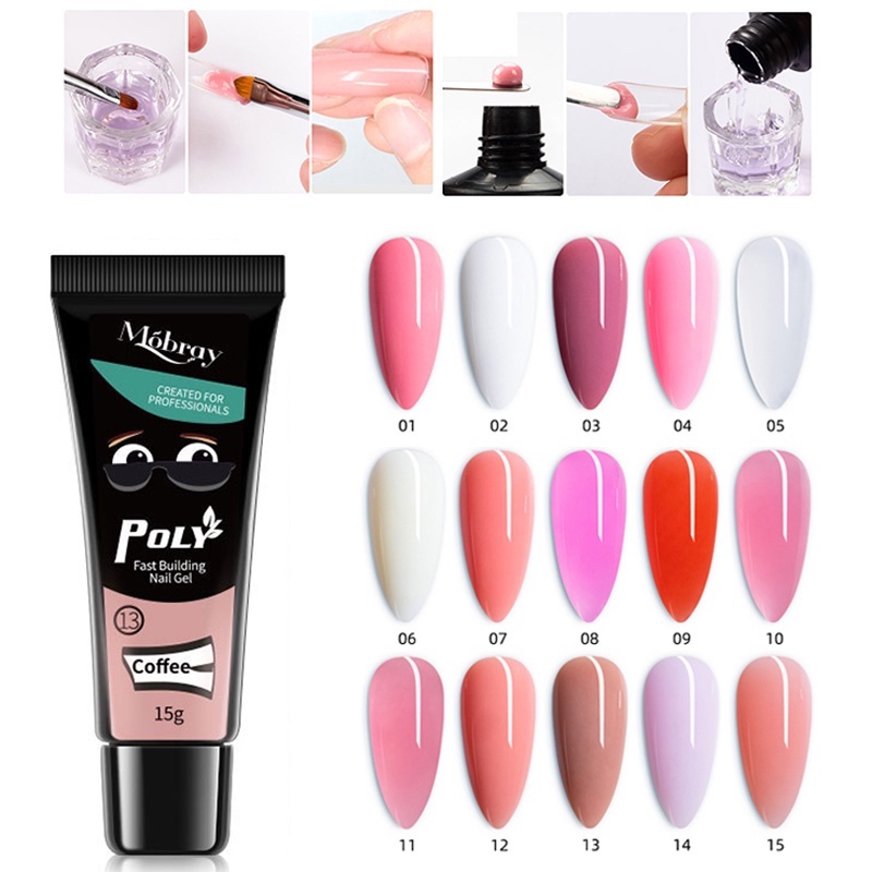 LIMEGIRL Mobray Polygel For Nail Extension Finger Quick Building Gel ...