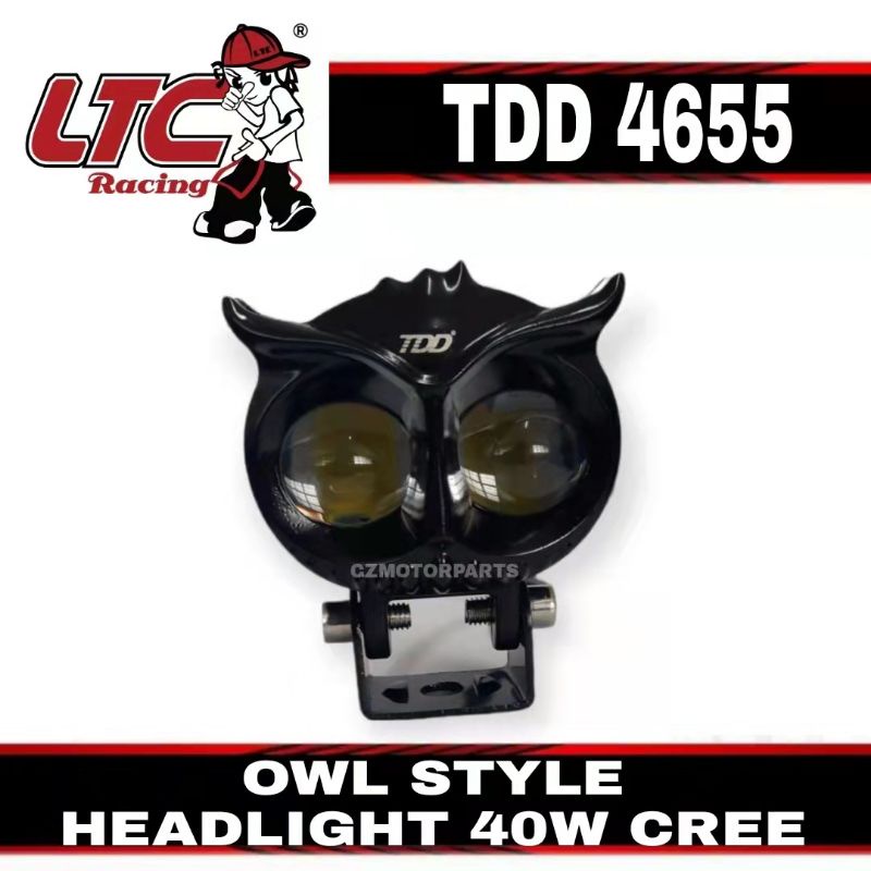 TDD OWL STYLE HEADLIGHT (40w) YELLOW/WHITE FOR MOTORCYCLE/AUTO | Shopee ...