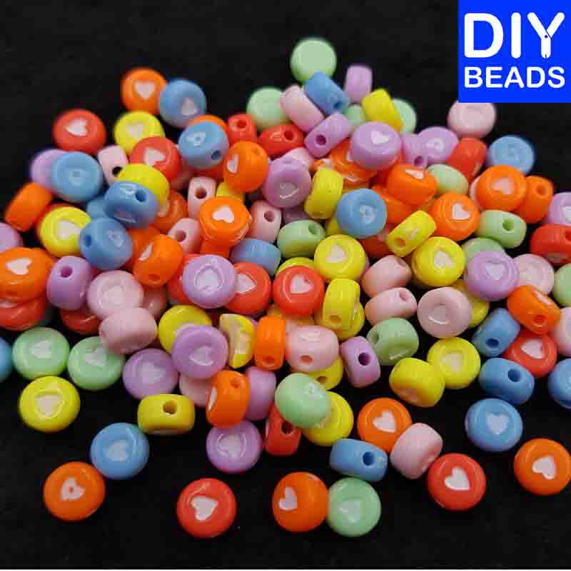 Diy Beads Round w/ Heart Pastel Beads 250grams | Shopee Philippines