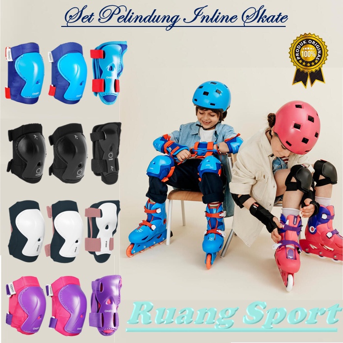SIKU PUTIH Dekker Oxelo Children's Play Inline Skates And Protectors ...