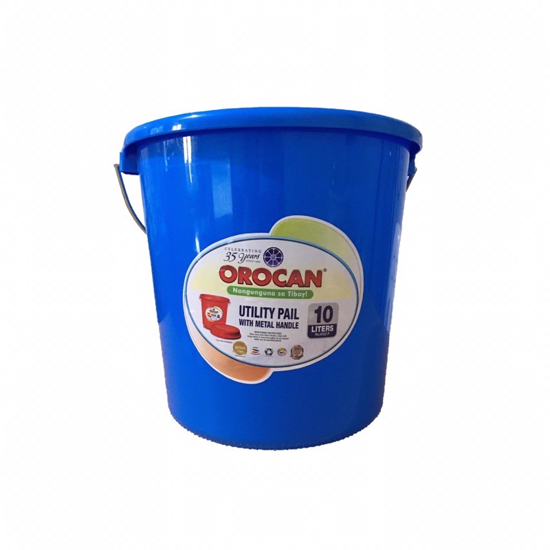 10-Liter Blue Utility Pail with Metal Handle (MDB) | Shopee Philippines