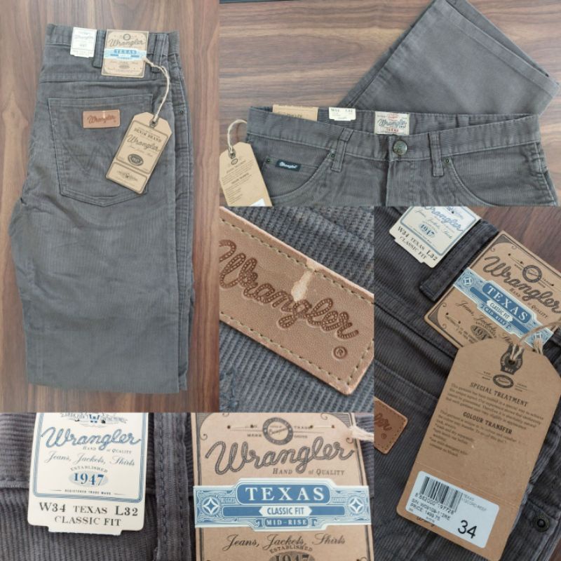 Wrangler Texas Pants (Corduroy Reef) Sz34 | Shopee Philippines