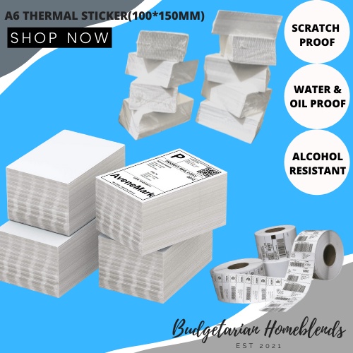 Waybill sticker A6 100*150 Fold 500pcs | Shopee Philippines