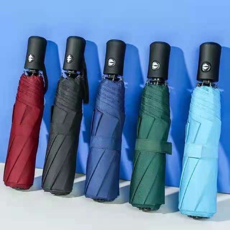 3 Folds Automatic high quality Plain umbrella windproof random color ...