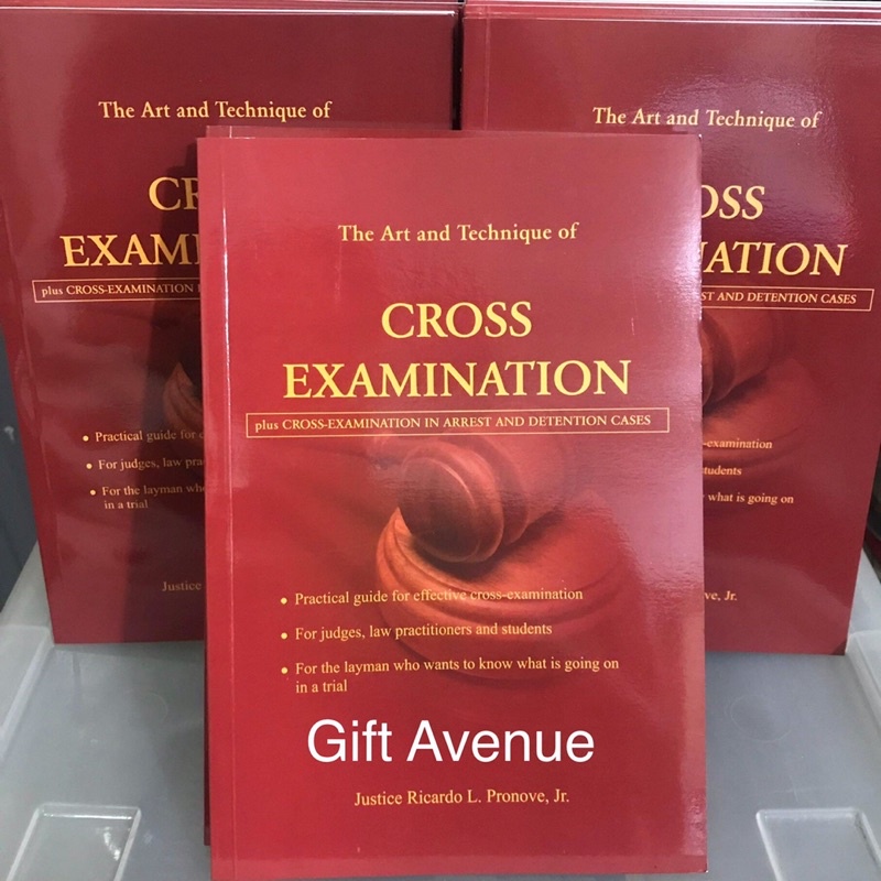Cross Examination - The Art and Technique of Cross Examination | Shopee ...