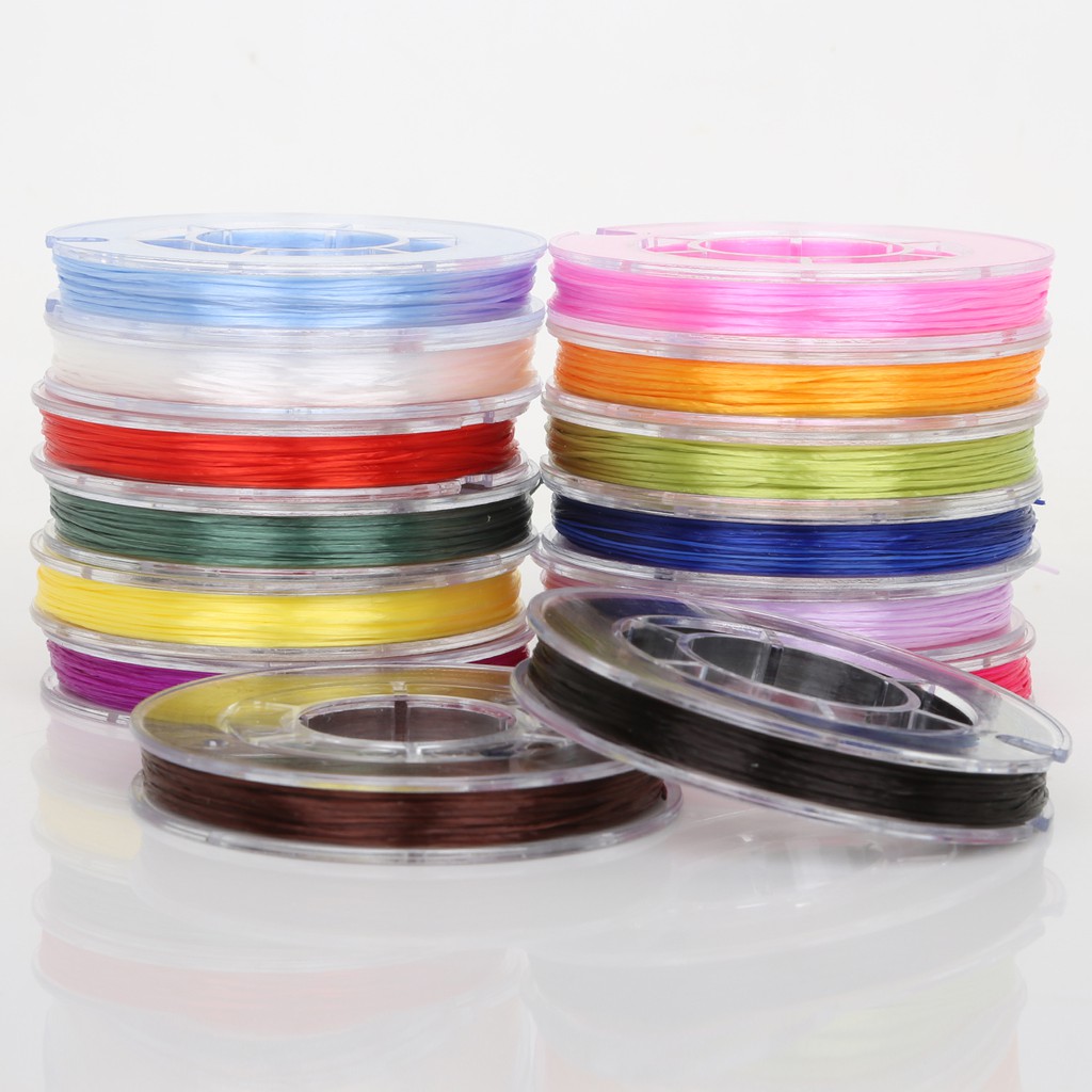 Good Quality 40M/Roll Transparent Mixed Flat Width 0.8mm Strong Elastic ...