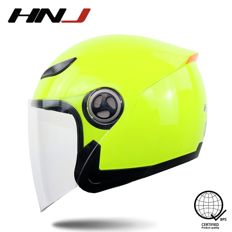 HNJ YM-619 Men's motorcycle half face helmet with reflective taillights ...