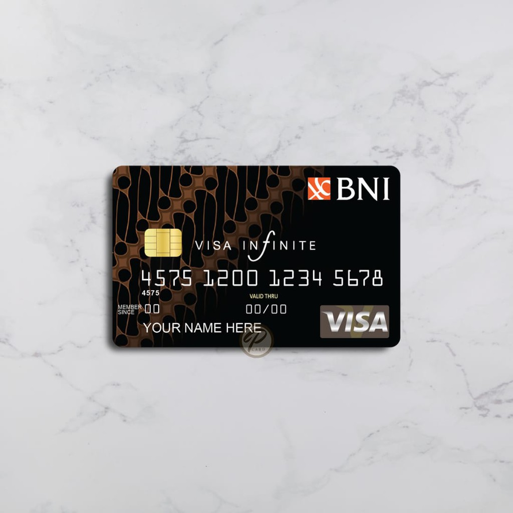 Bni VISA INFINITE - Card Cover Skin Sticker - PLIATA ATM Card Sticker ...
